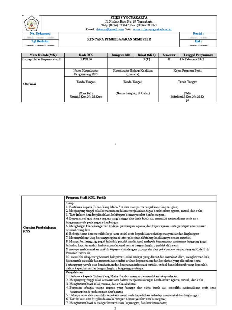 RPS KDK Ii 2023 | PDF | Sains & Matematika