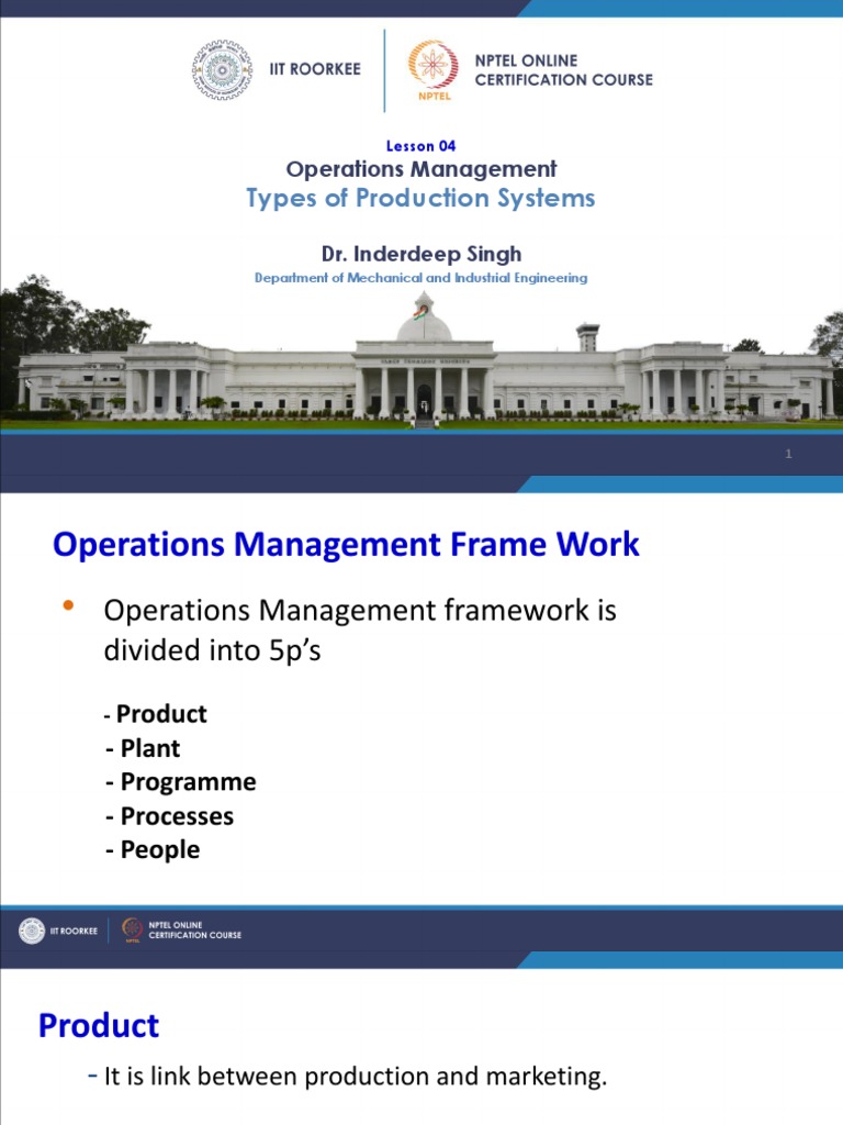 Lecture 04 Types of Production System | PDF | Operations Management ...