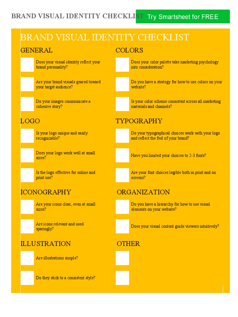 IC Brand Visual Identity Checklist 11225 - WORD | PDF | Logos | Brand
