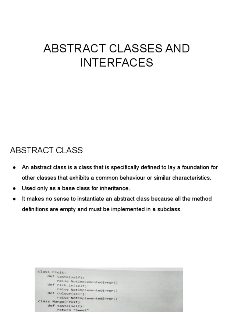 Python Abstract Class Polymorphism Pdf Method Computer Programming Class Computer