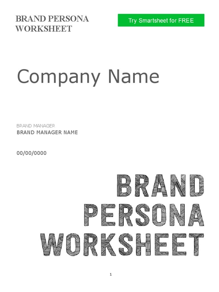IC Brand Persona Worksheet 11225 - WORD | PDF | Brand | Logos