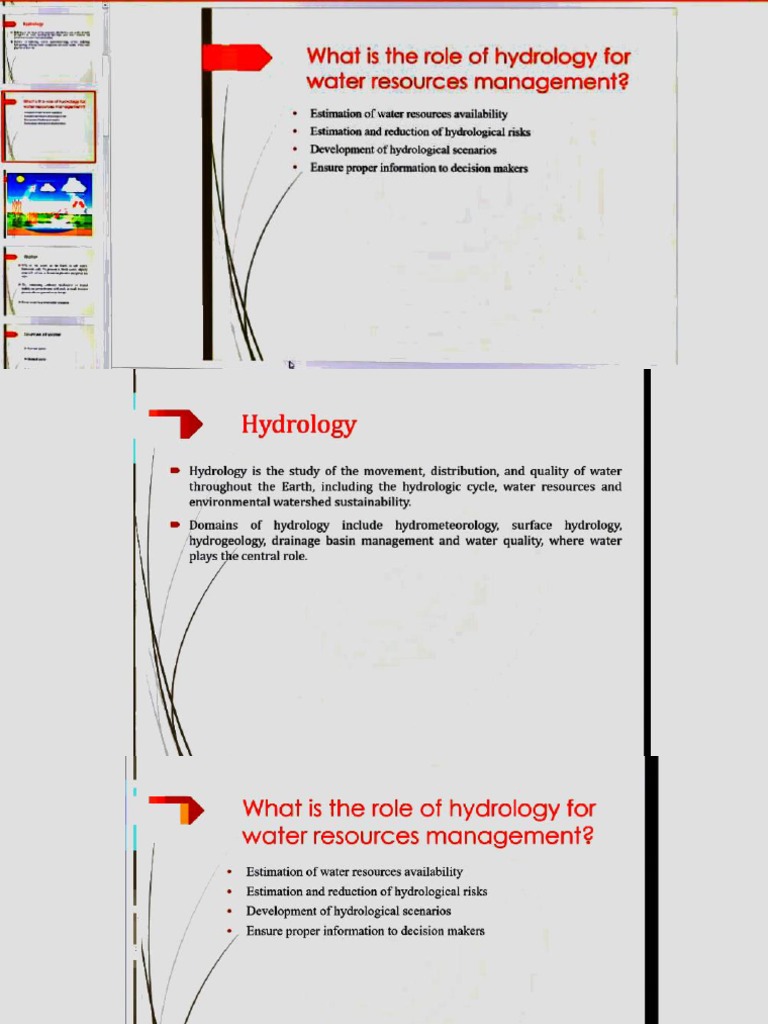 Hydrology's Role in Water Management | PDF | Groundwater | Hydrology