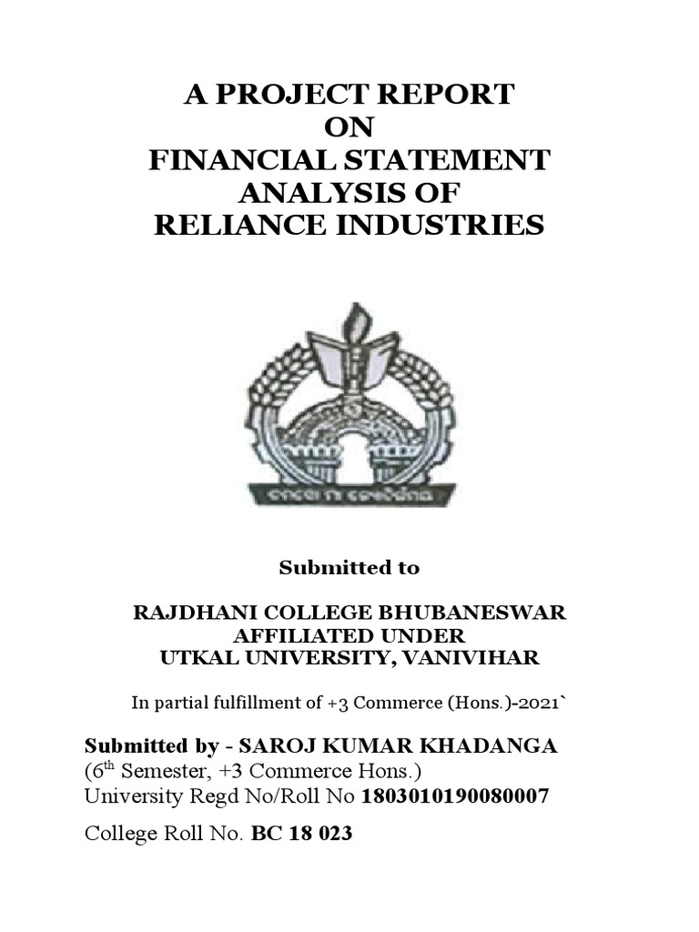 6th Sem Project Final | PDF | Income Statement | Business Economics