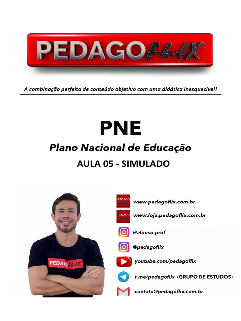 Pne - Aula 5 - Simulado Alunos | PDF | Pré-escola | Alfabetização