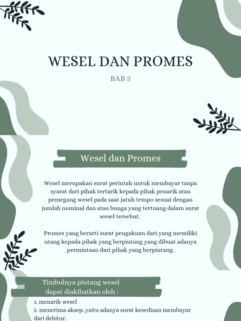 Bab 3 Wesel Dan Promes | PDF