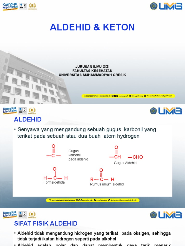 Aldehid & Keton untuk Mahasiswa Gizi | PDF | Sains & Matematika