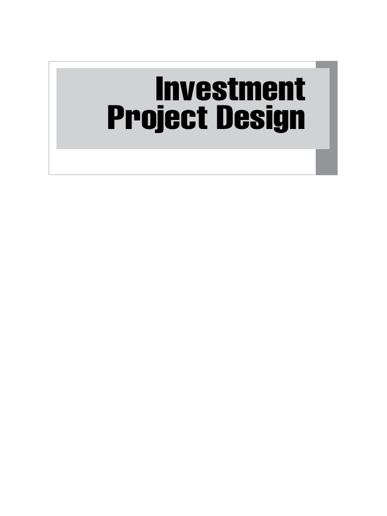 Investment Project Design - 2011 - Kurowski - Front Matter | PDF | Net ...