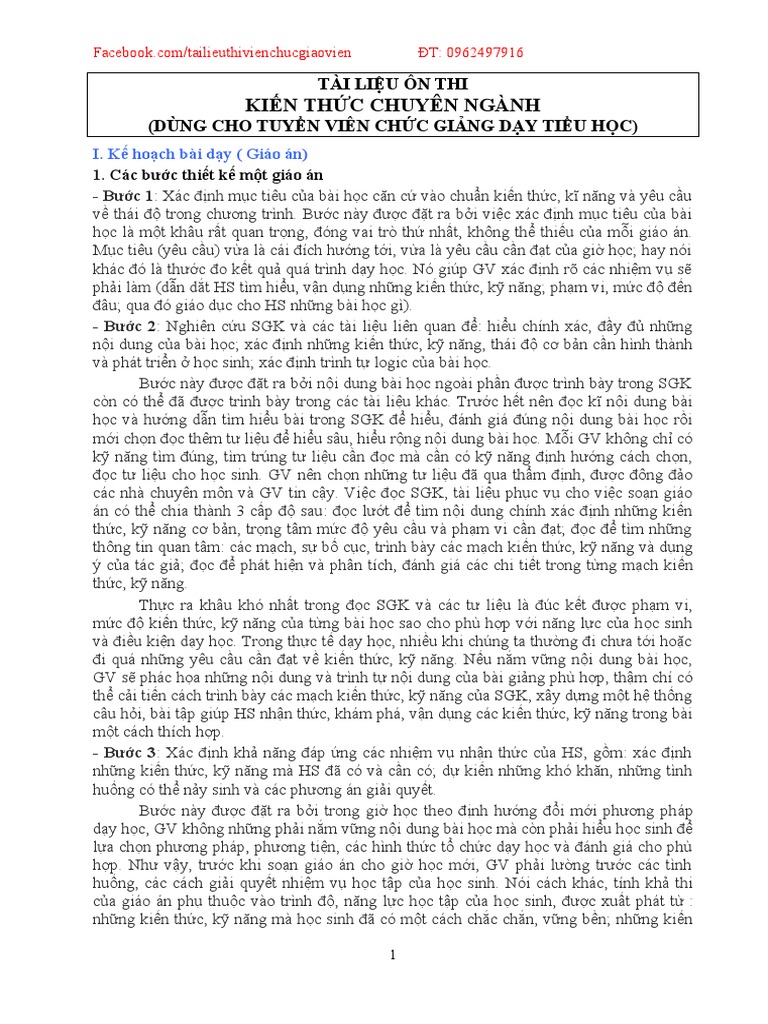 Hướng dẫn soạn giáo án PTNL và các phương pháp dạy học tích cực | PDF