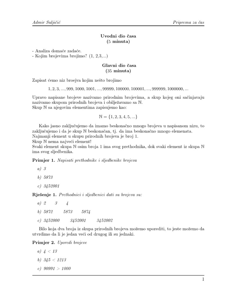 Brojni Izrazi U Tekstualnim Zadacima | PDF