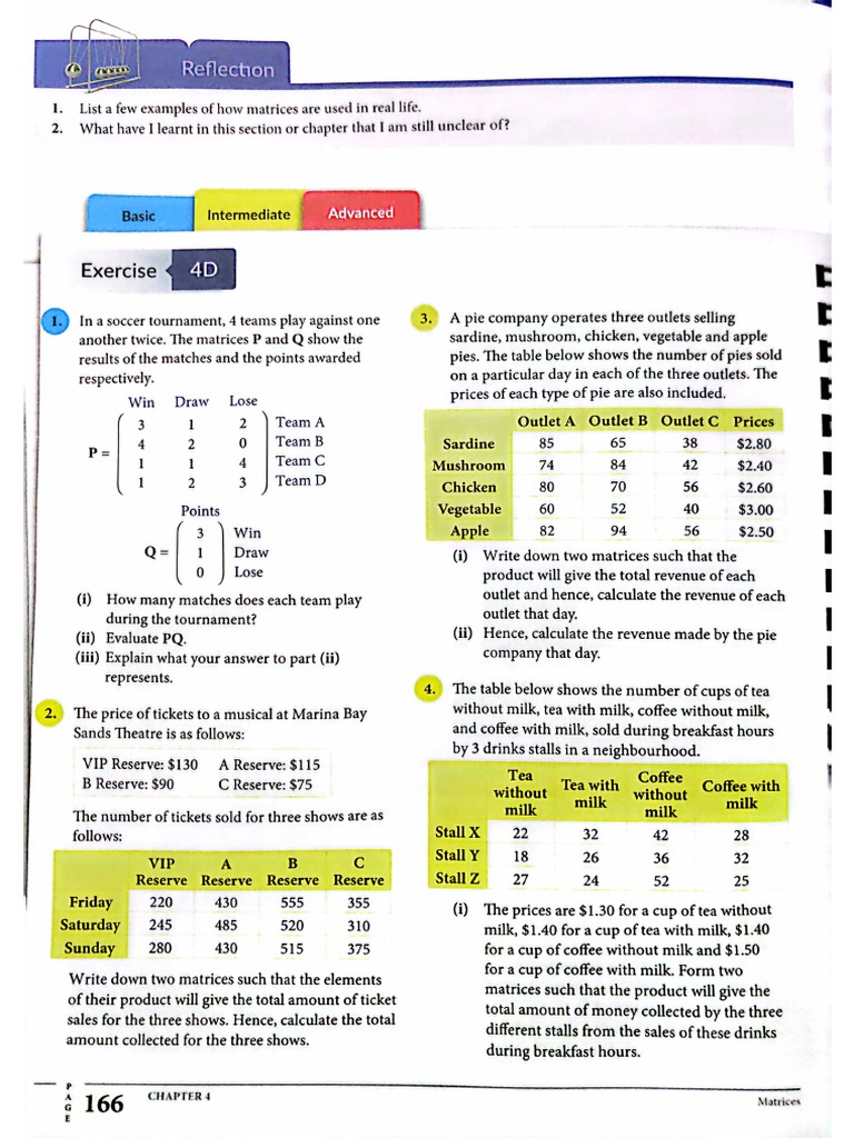 Think! Mathematics Ex 4D With ANS | PDF