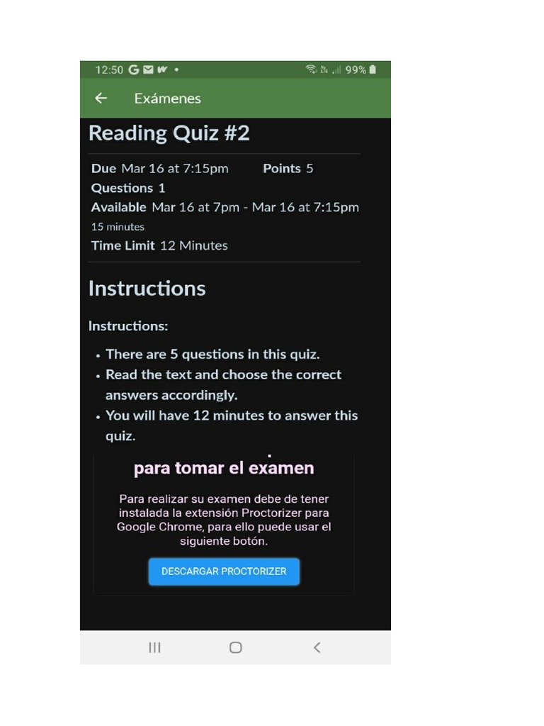 Arw3 - Reading Quiz 2 - Avanzado 12 | PDF