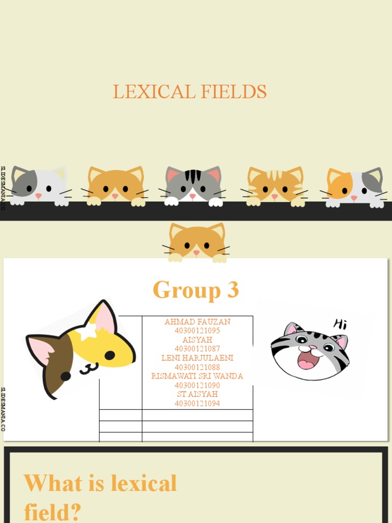 Lexical Fields | PDF | Language Mechanics | Semiotics
