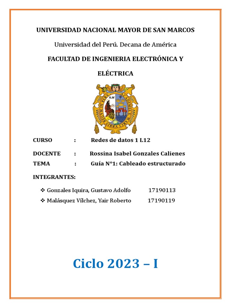 Laboratorio N°1 - Cableado Estructurado | PDF | Tecnología de información y comunicaciones ...