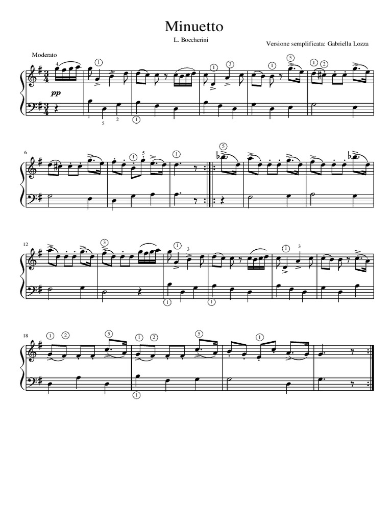 Minuetto Boccherini | PDF