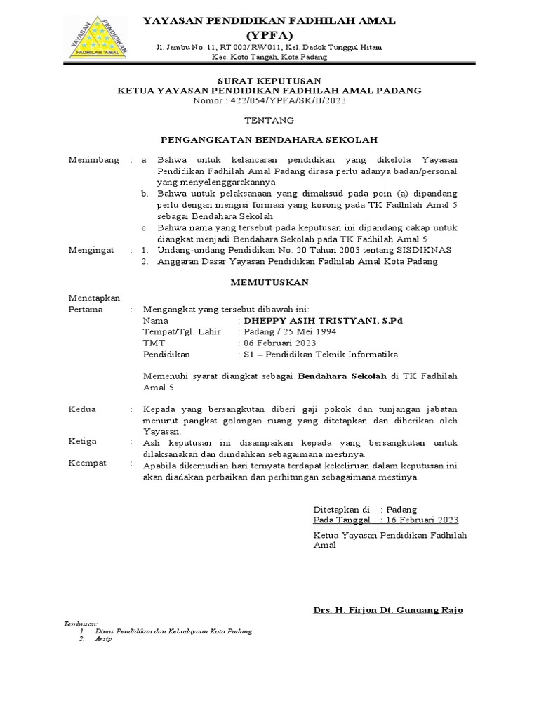 2023 SK Bendahara | PDF