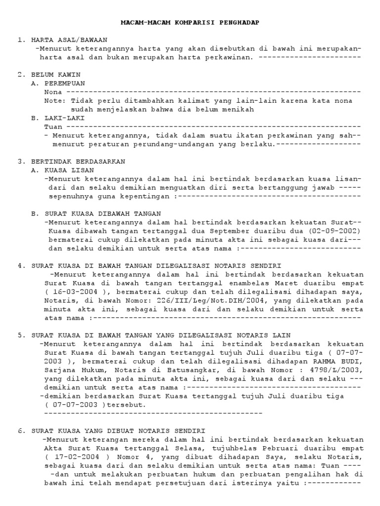 Macam-Macam Komparisi | PDF