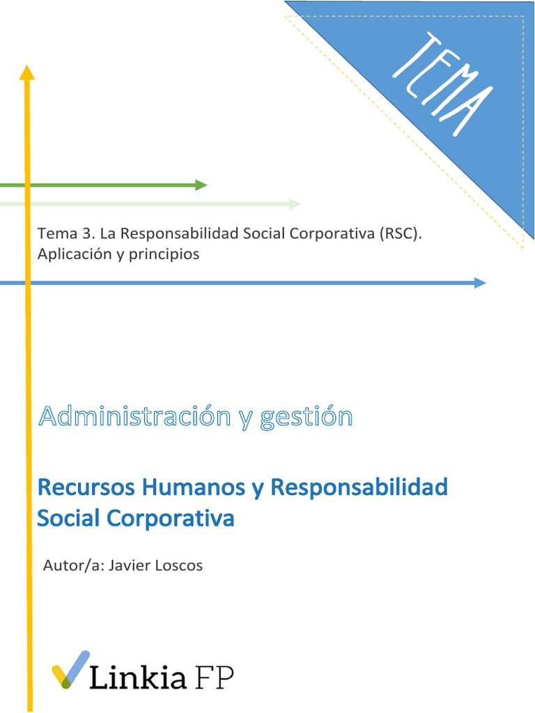 Tema 3. La Responsabilidad Social Corporativa (RSC) - Aplicación y Principios | Descargar gratis ...