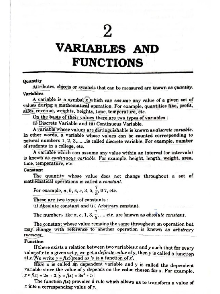 Variables and Function | PDF