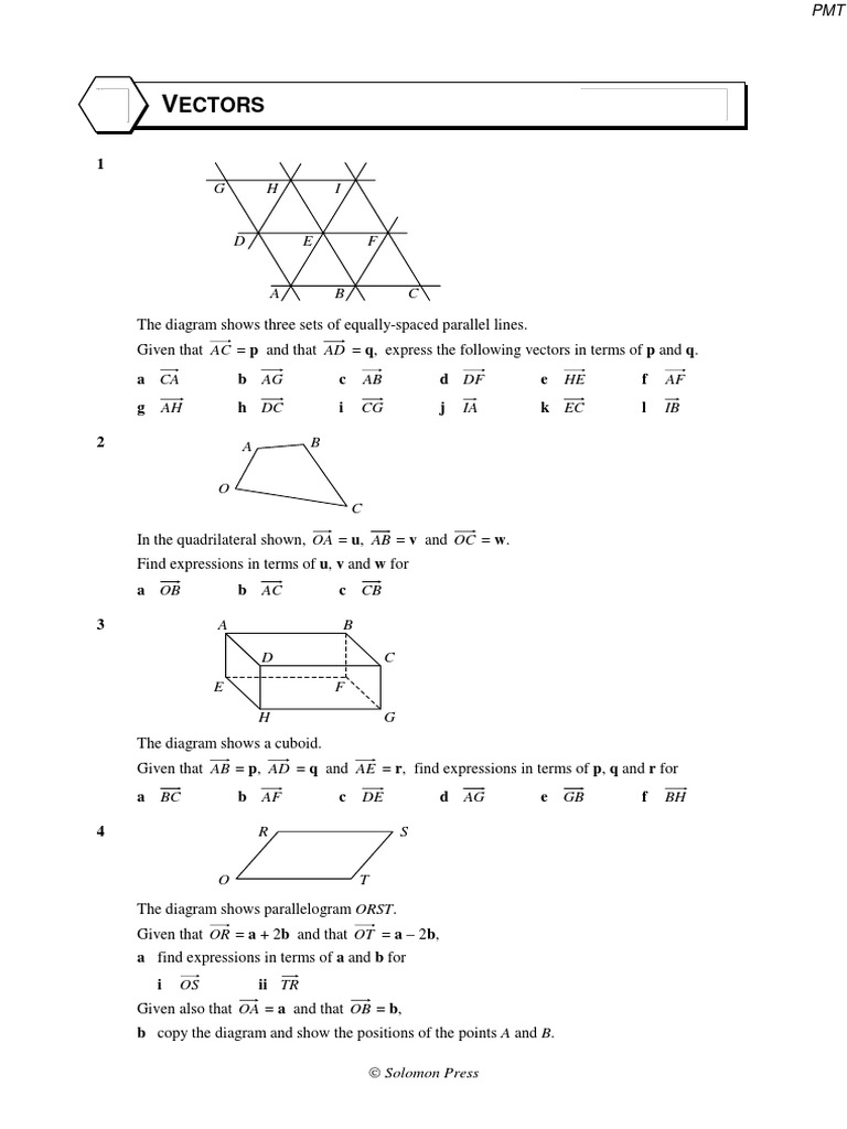 Vectors Maths | PDF | Elementary Geometry | Geometric Shapes