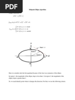 Mid Point Ellipse Algorithm | PDF | Ellipse | Algorithms
