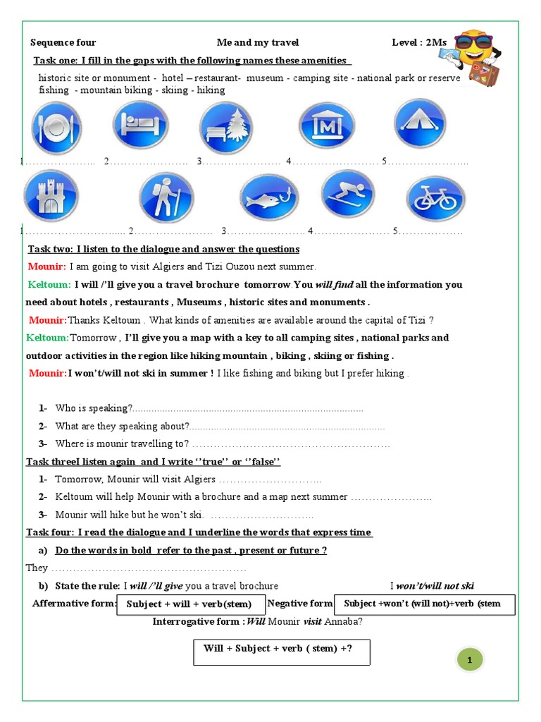 Sequence 4 Me and My Travel, 2Ms | PDF | Linguistic Typology ...