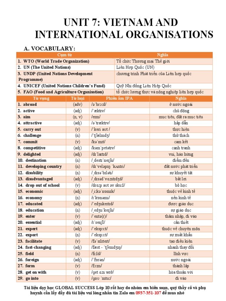 Bai tap global success du 10 unit kem file nghe | PDF