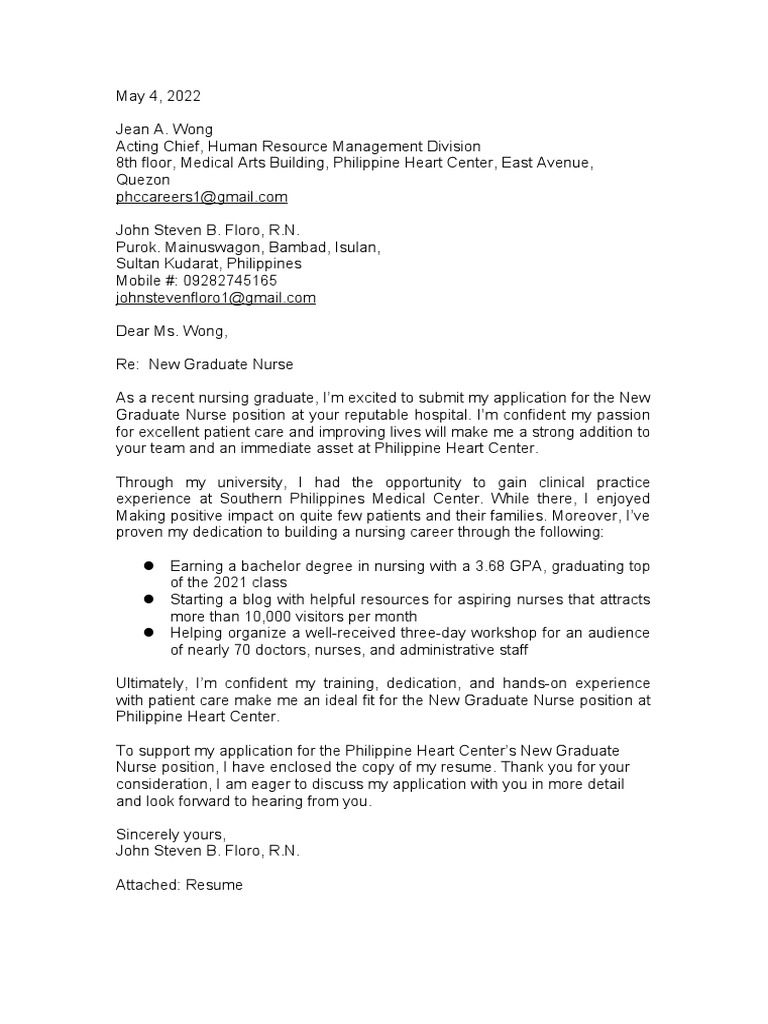 Application Letter | PDF