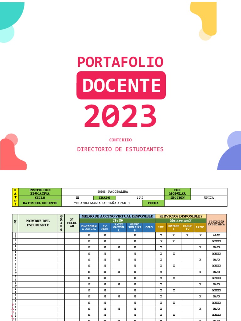 Iv - Ii. Directorio Actualizado de Estudiantes | PDF | Informática