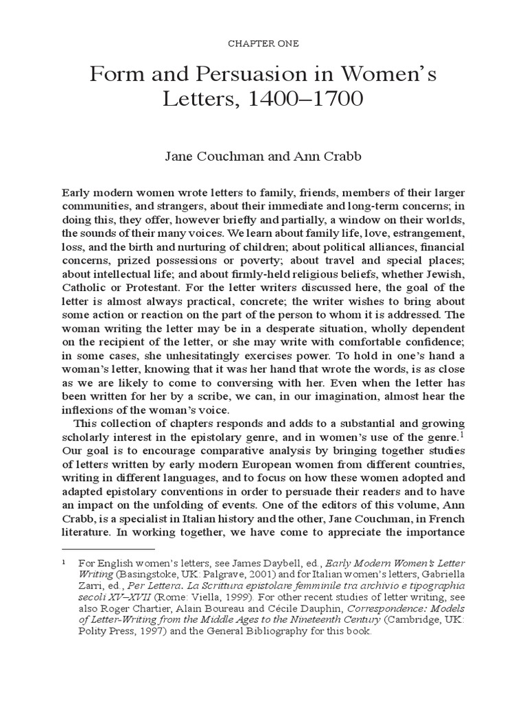 Womens Letters Across Europe, XV-XVIII | PDF | Rhetoric