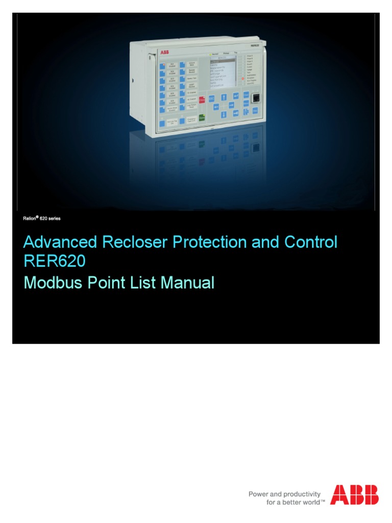 Advanced Recloser Protection and Control RER620: Modbus Point List ...