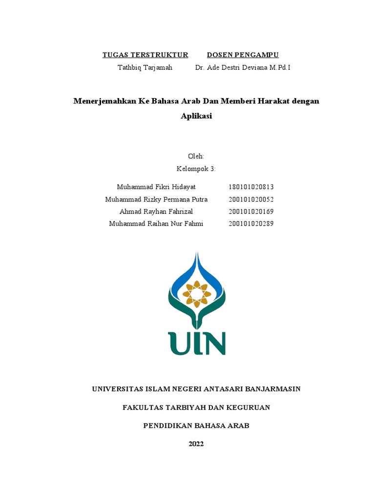 Menerjemahkan Arab dan Memberi Harakat | PDF