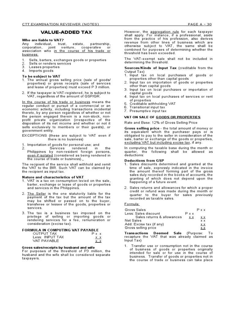 Value-Added Tax: Vat On Sale of Goods or Properties | Download Free PDF | Value Added Tax | Taxes