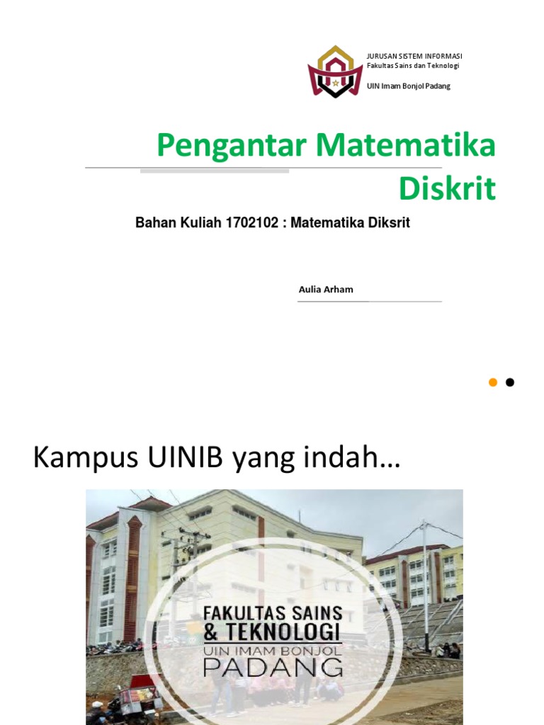 P1 Pengantar Matematika Diskrit | PDF