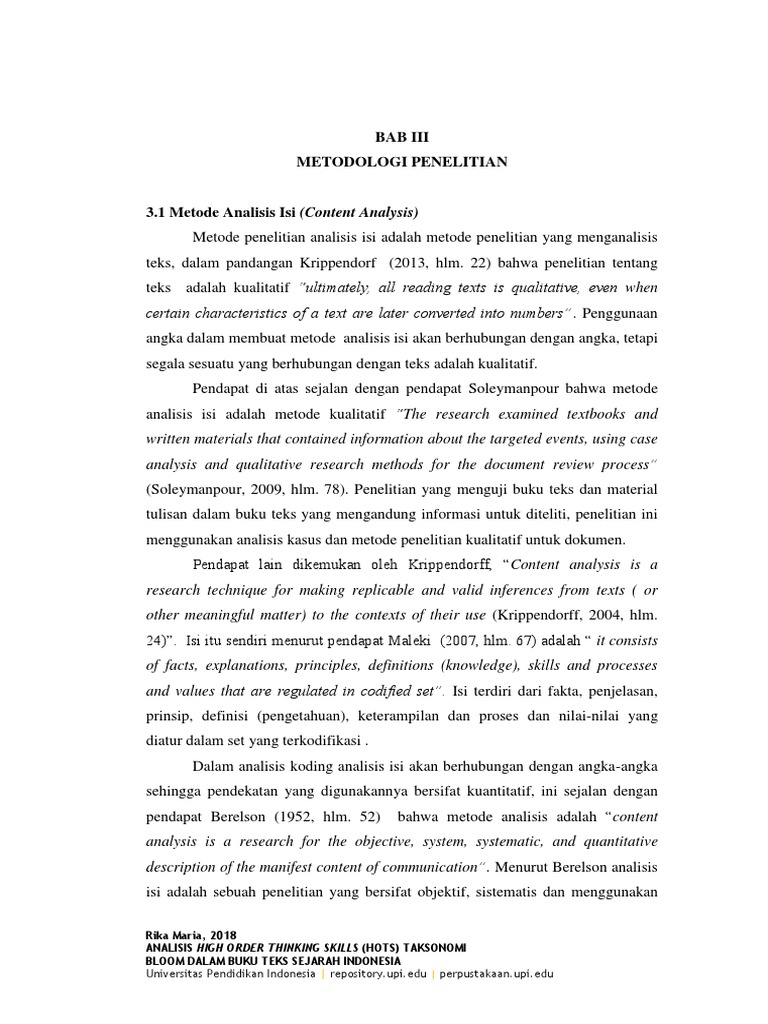 Bab Iii Metodologi Penelitian | PDF | Karier & Perkembangan | Sains & Matematika