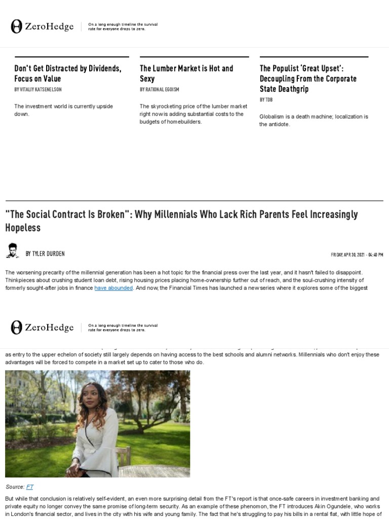 "The Social Contract Is Broken": Why Millennials Who Lack Rich Parents ...