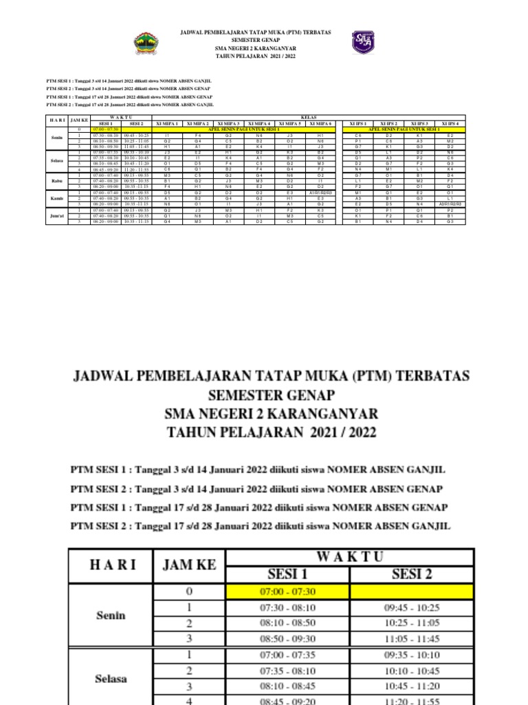 Jadwal Xi 40 Menit | PDF