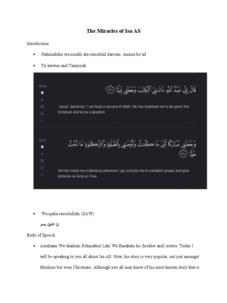 Isa AS Halaqah | PDF | Jesus In Islam | Religious Belief And Doctrine