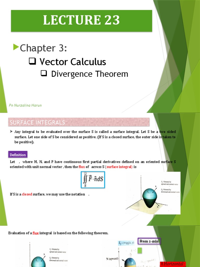 Vector Calculus: Divergence Theorem | PDF | Flux | Integral