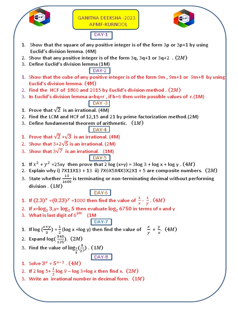 HCF of 1860 and 2015 Explained | PDF