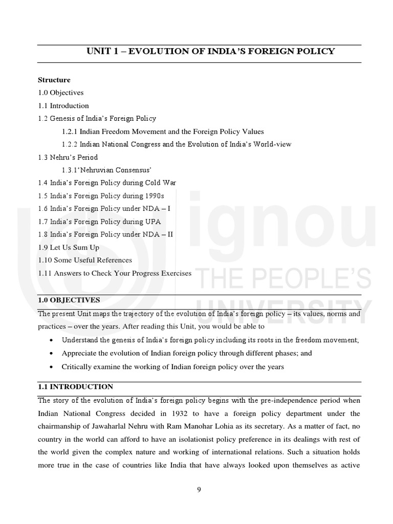 India's Foreign Policy | PDF | Jawaharlal Nehru | Bharatiya Janata Party