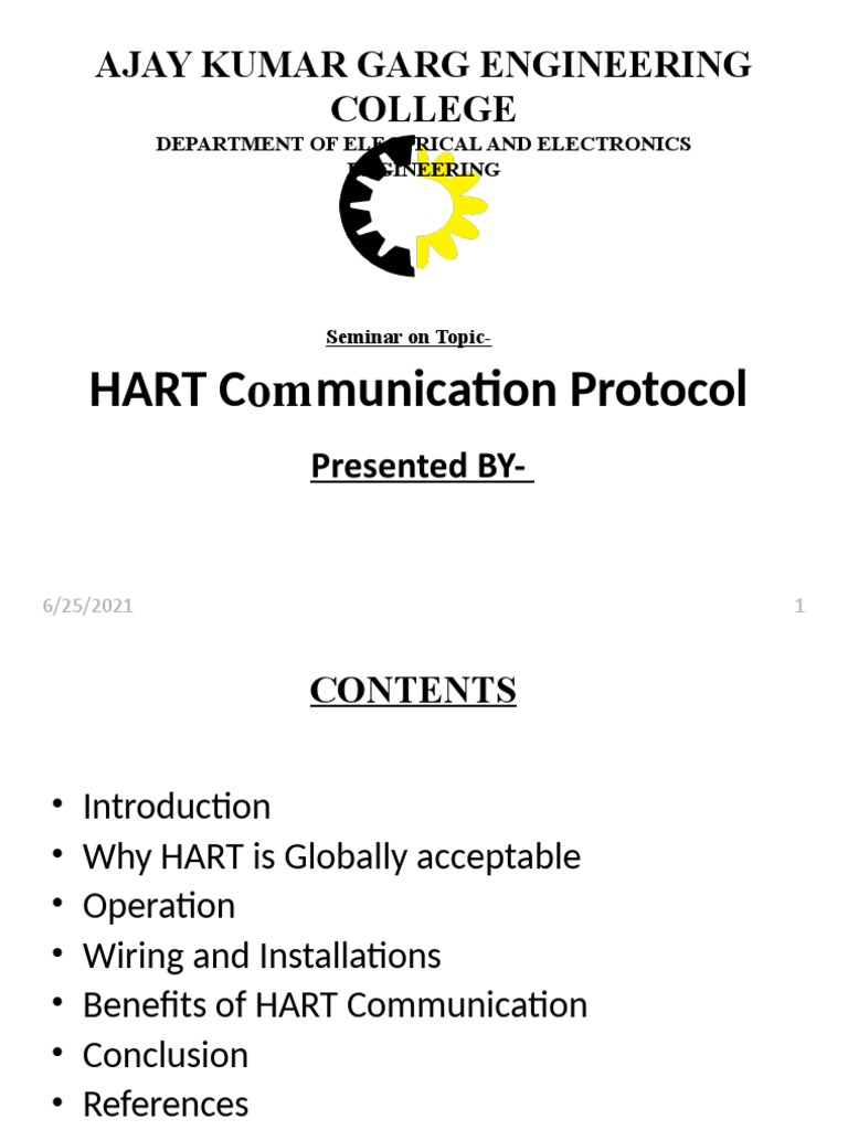 Presentation On Hart Communication Protocol | PDF | Electrical ...