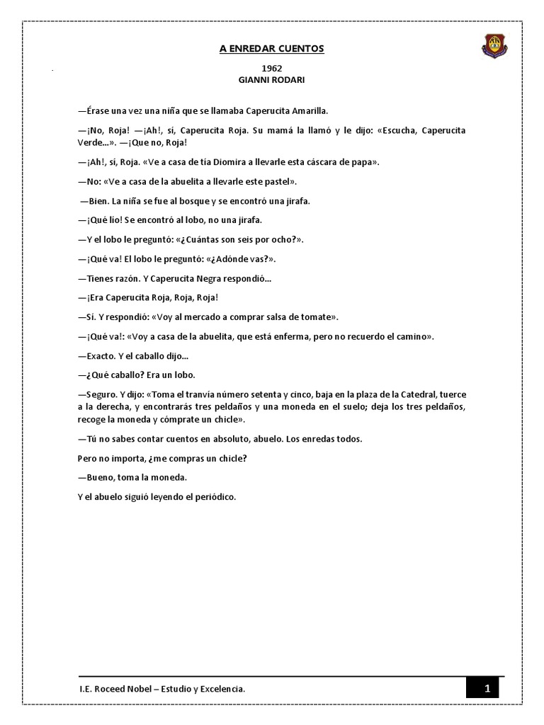 A Enredar Cuentos - Gianni Rodari | PDF