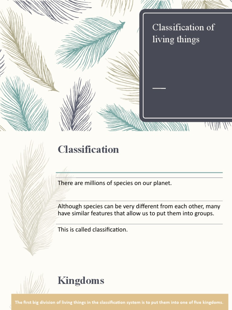 Classification of Living Organisms | PDF | Amphibian | Reptile
