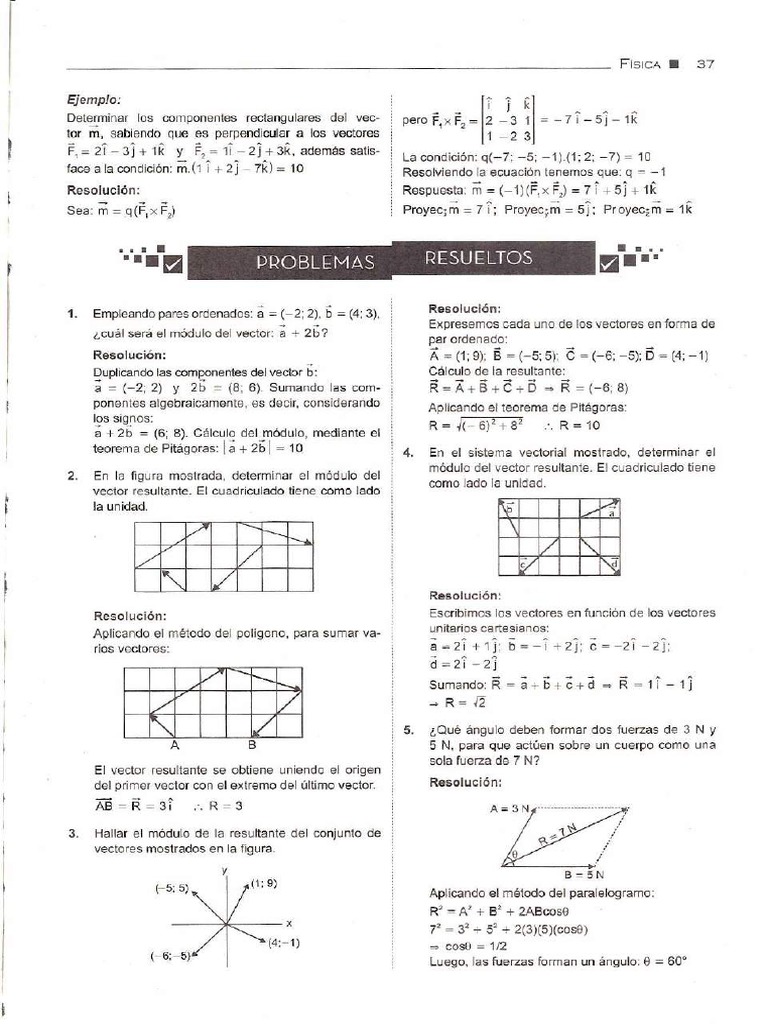 VECTORES | PDF | Vector Euclidiano | Triángulo