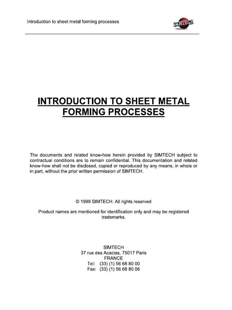 Sheet Metal Stamping | PDF