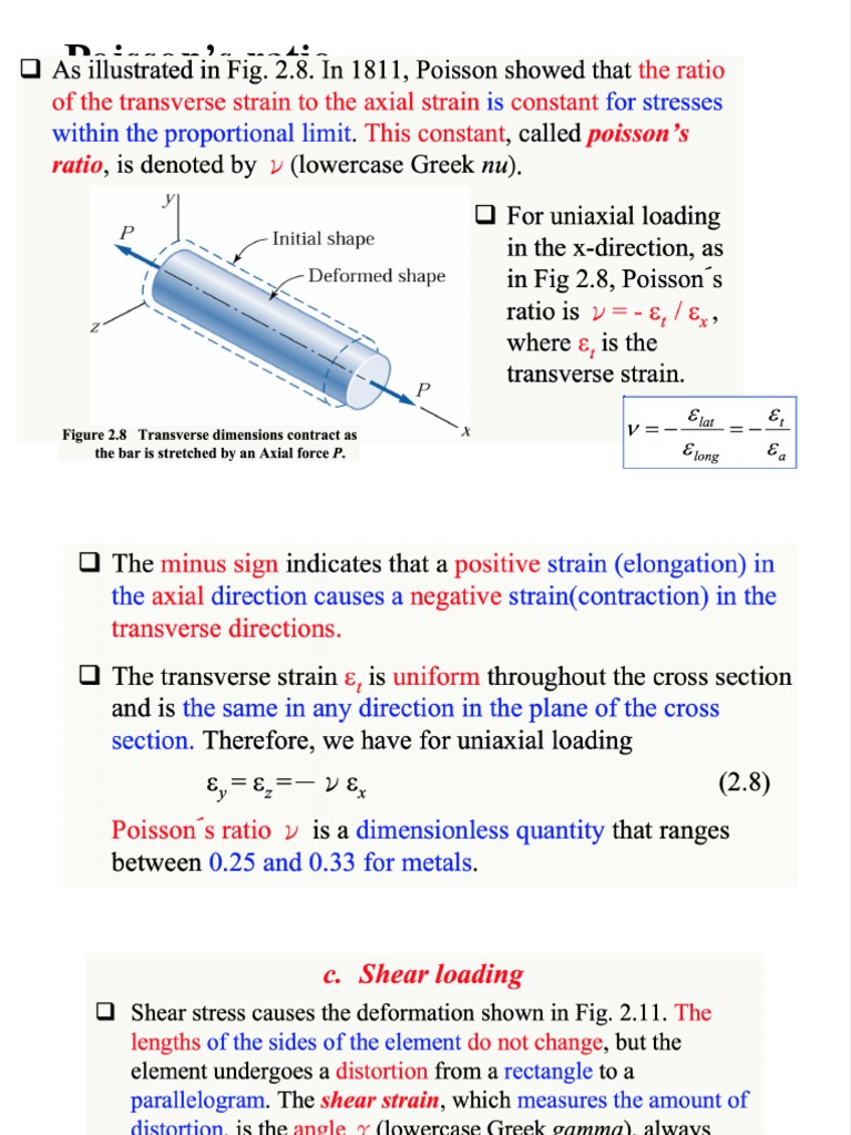 Poisson's Ratio | PDF | Yield (Engineering) | Stress (Mechanics)