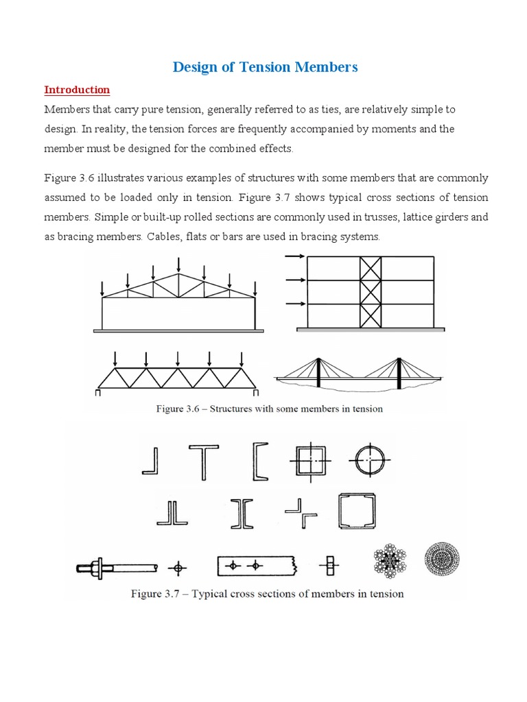 Design of Tension Members | PDF | Strength Of Materials | Truss