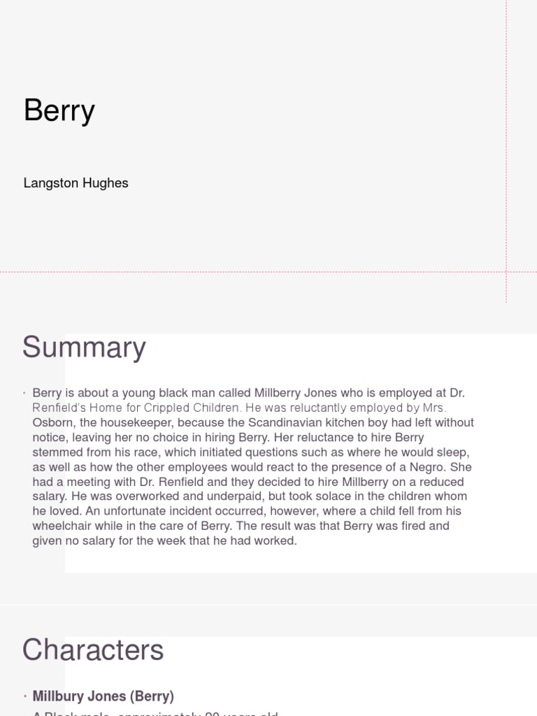 Berry: Langston Hughes | PDF