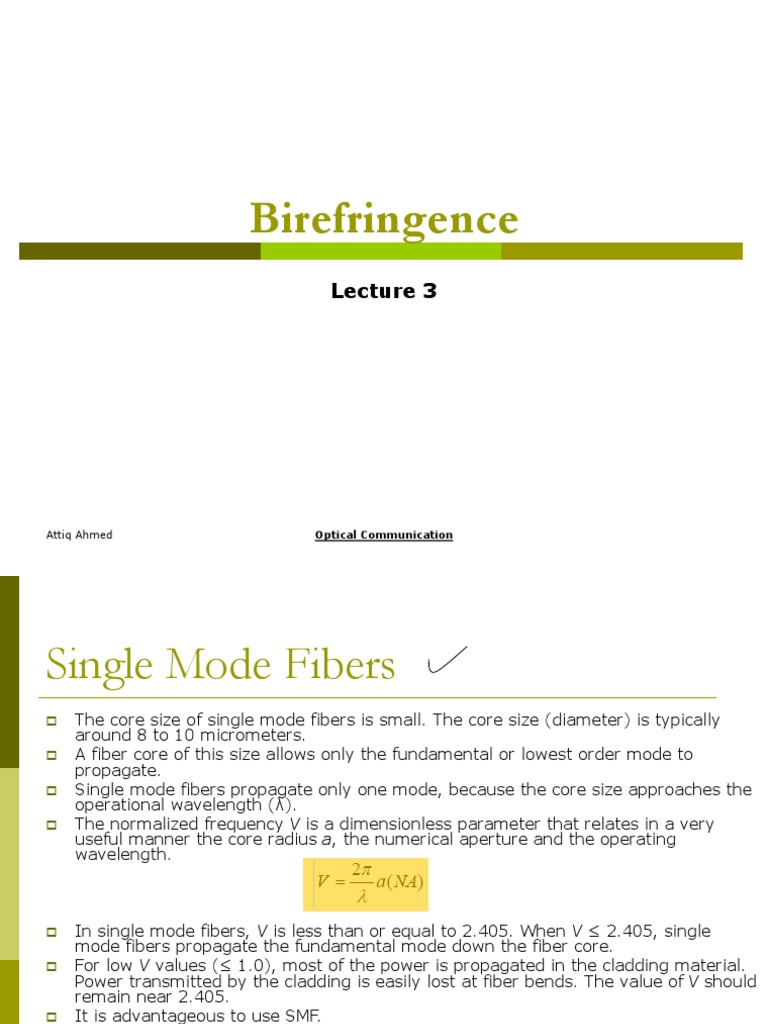 Optical Fiber Birefringence Basics | PDF | Polarization (Waves ...