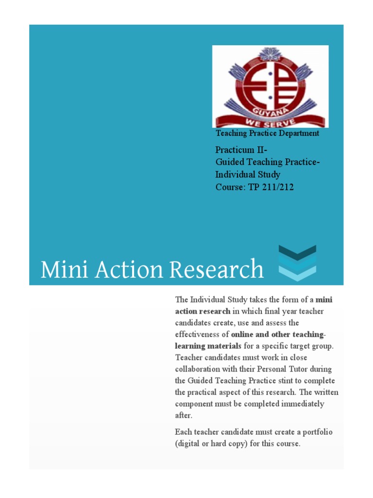 Guided TP - Individual Study Guidelines (Revised) | PDF | Educational ...